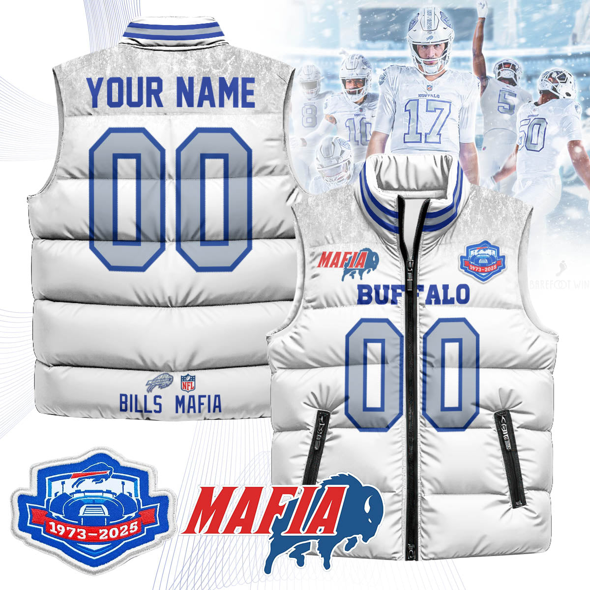 Custom BUF Mafia Farewell Highmark Unisex Puffer Vest – Kitcust Custom ...